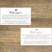 No Plus Ones at Wedding Invitation Insert / Printed No Plus Ones ...