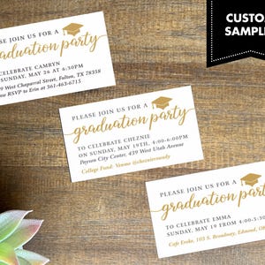 Graduation Party Invitation | Enclosure Cards | Inserts for 2026 Grad ...