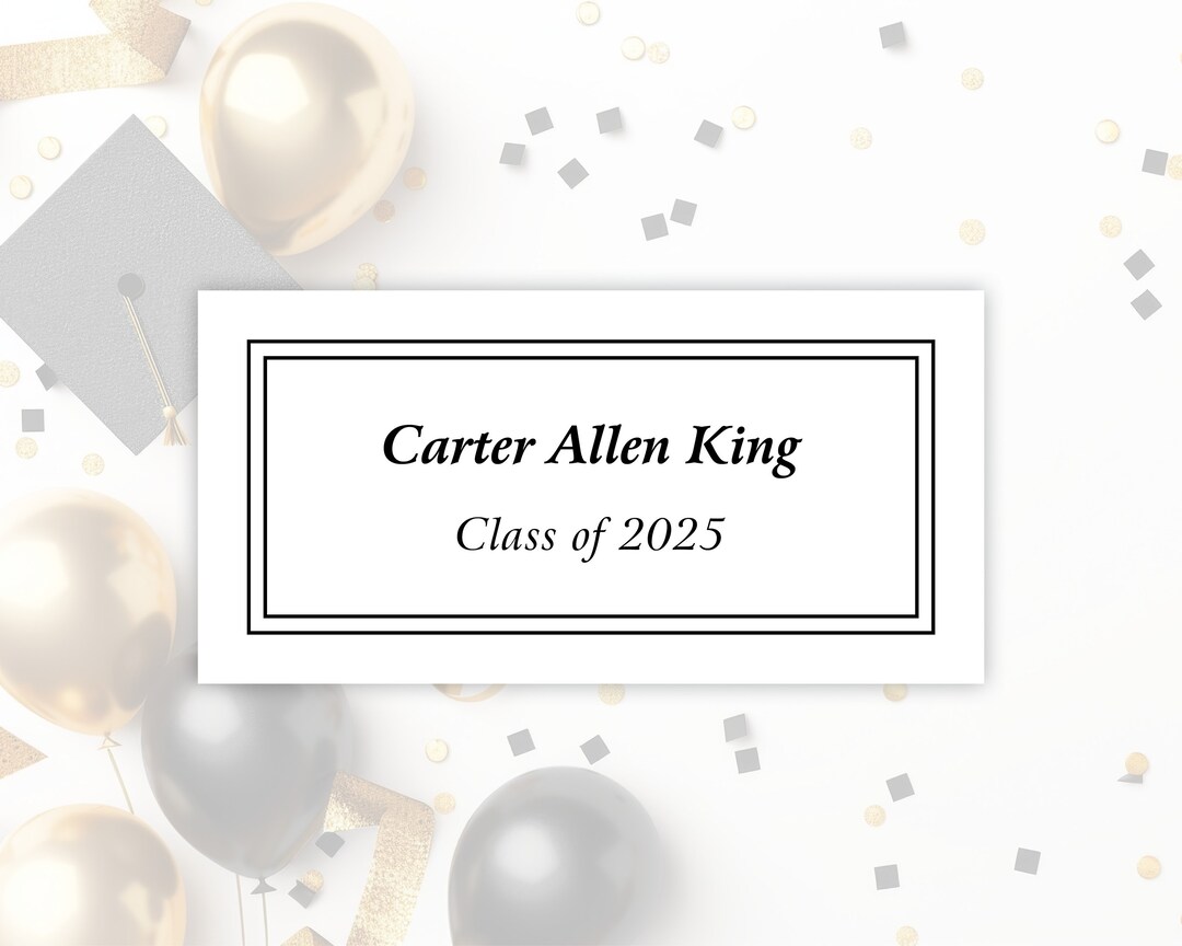 Personalized Name Cards for College Graduation Invitation or ...