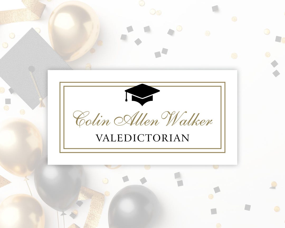 Graduating With Honors Name Cards for Graduation Announcement ...