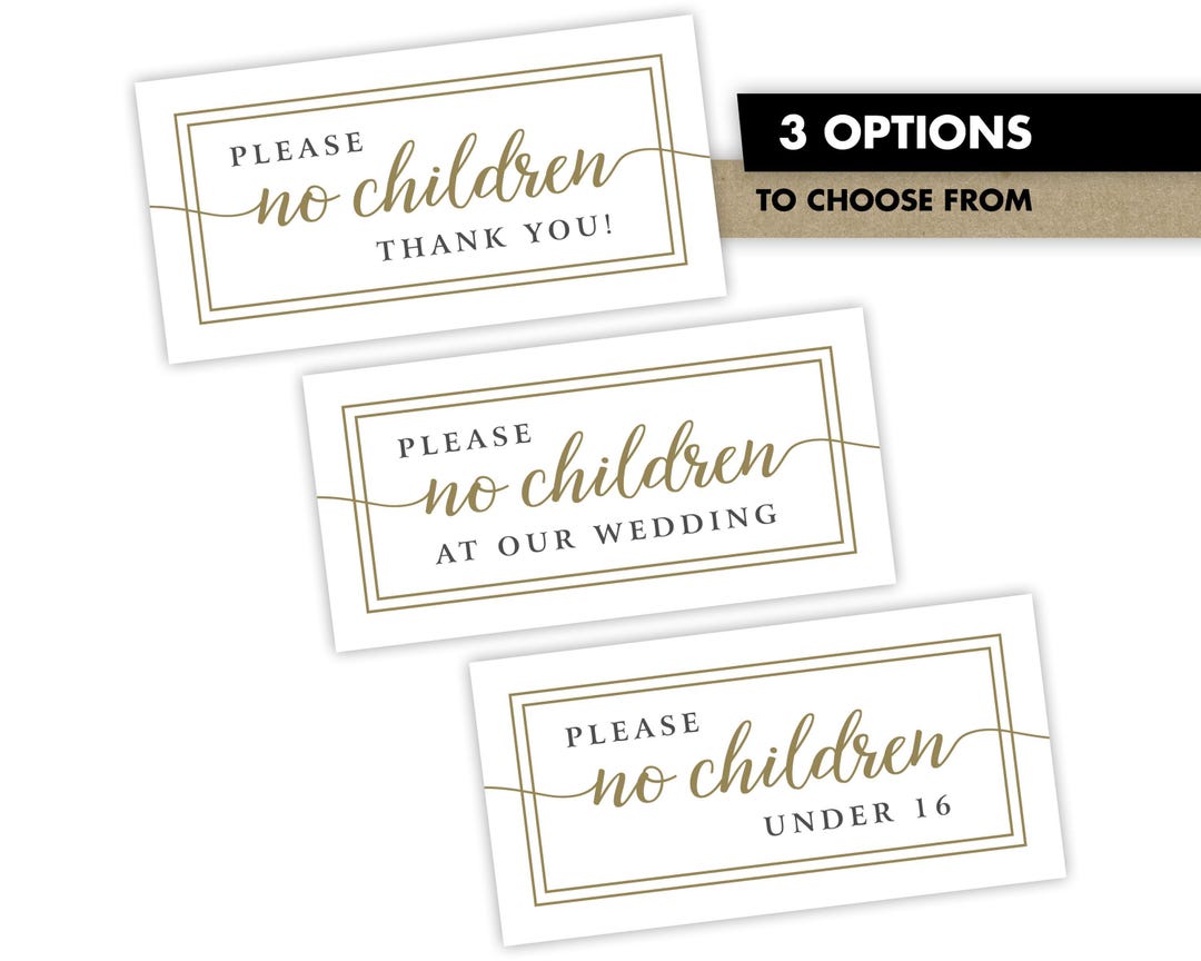 Adult Only Reception Cards | No Children Under 18 at Wedding | Polite ...