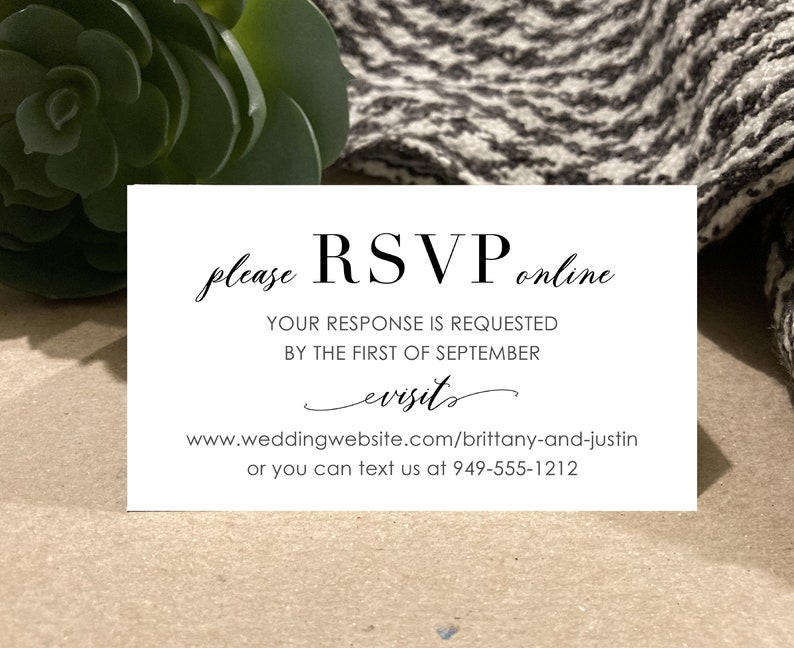 Online RSVP Card Wedding Invitation Inserts / Response - Etsy