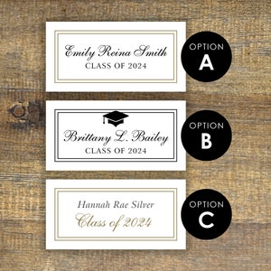 Graduation Name Card Inserts for Graduation Announcement / Graduation ...