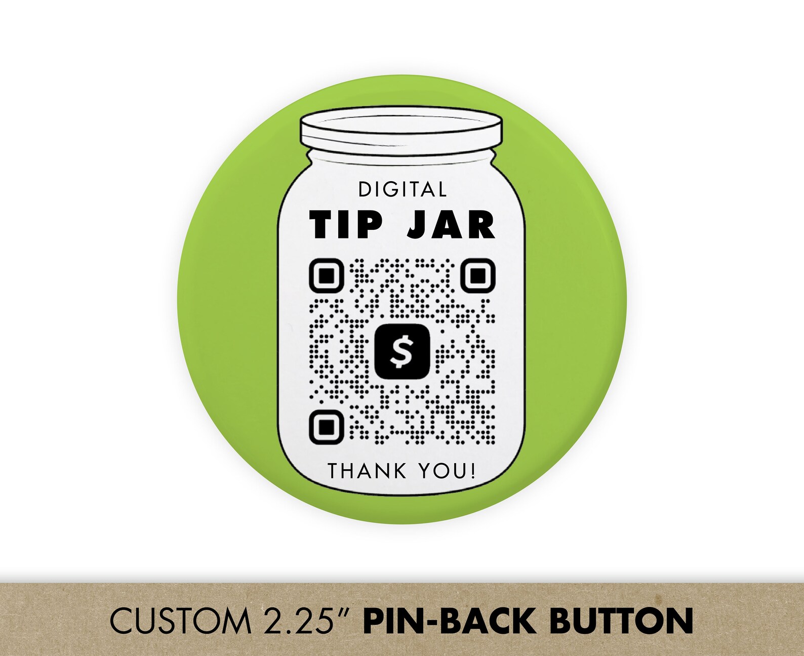 Tip Jar QR Code Button for Barista Bartender Budtender - Etsy