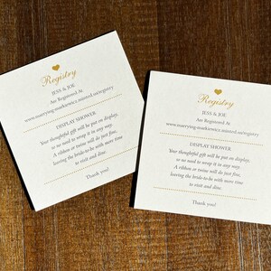 Display Shower Registry Card for Bridal Shower or Baby Shower - Etsy