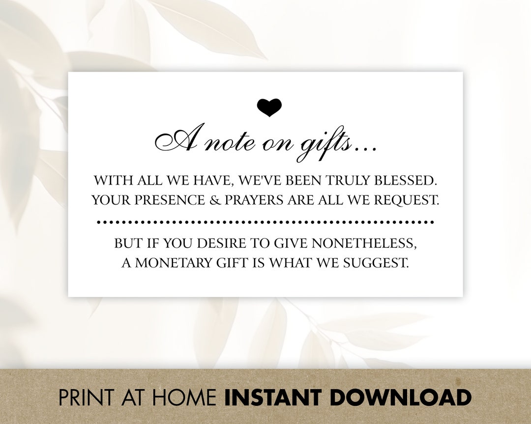 Money for Wedding Gift, Request for Monetary Gifts, Financial Gifts ...