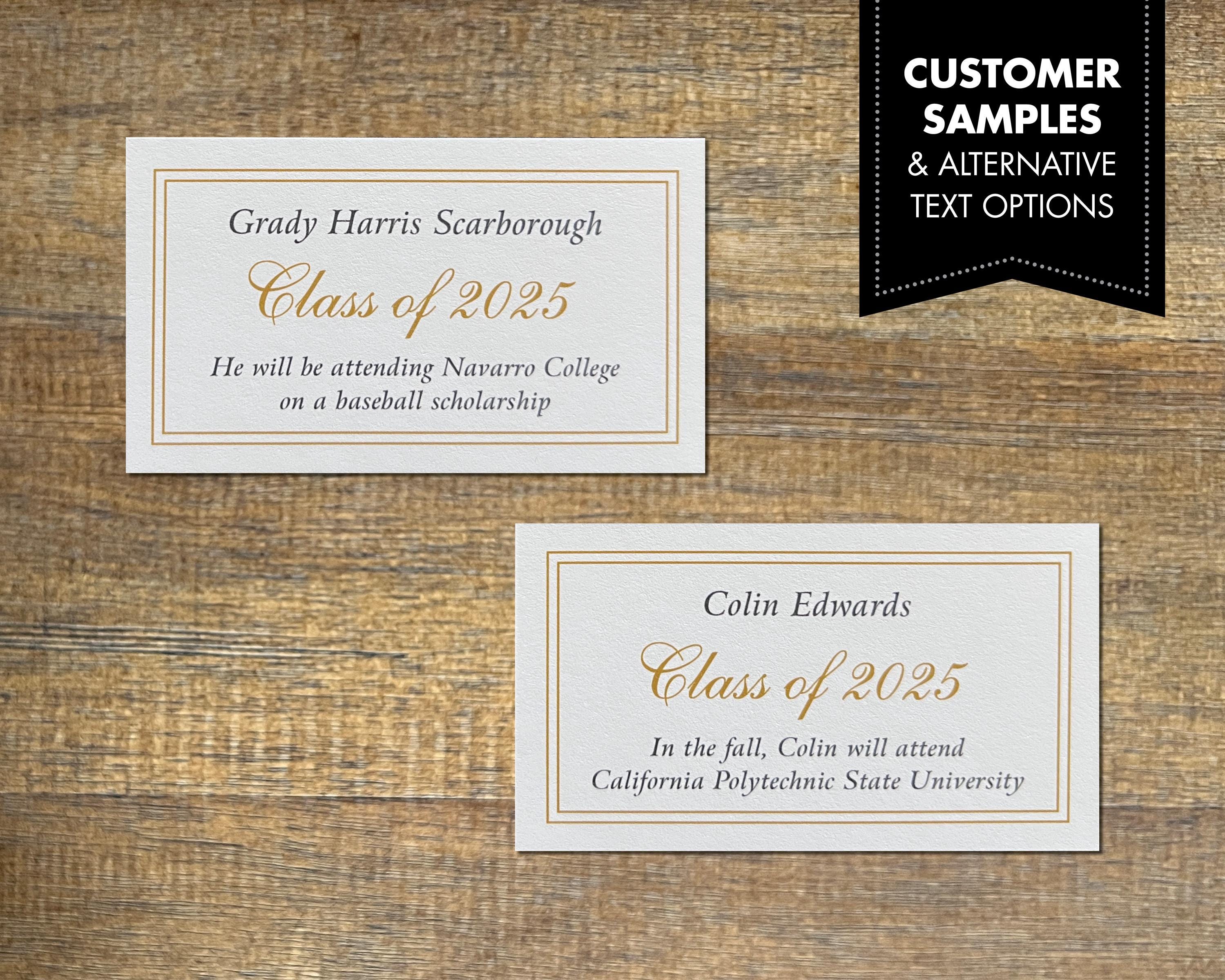 Graduation Name Cards For Printable