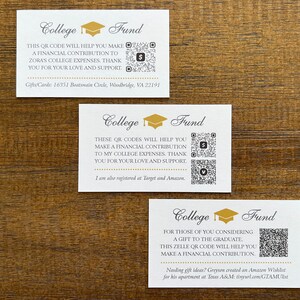 College Fund QR Code Card for High School Graduation Announcement ...