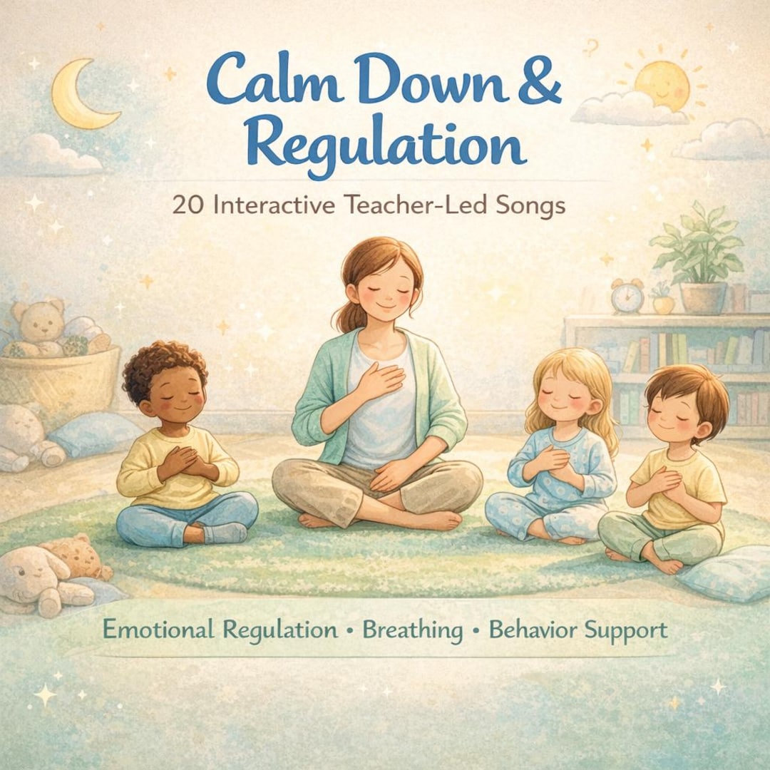 Calm Down Songs for Preschool & Pre-k Classroom – 20 Interactive ...