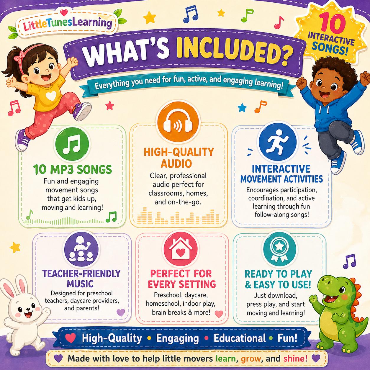 Preschool Movement Songs Bundle | Brain Break Music for Kids | Freeze ...