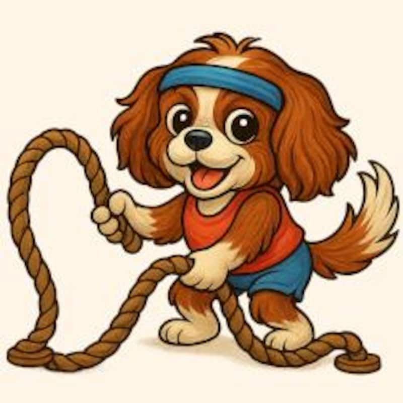 Fitness Cartoon Dog - Etsy UK