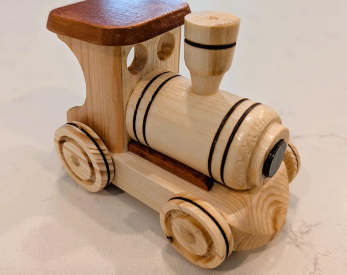 Handcrafted Wooden Train Locomotive Toy - Etsy