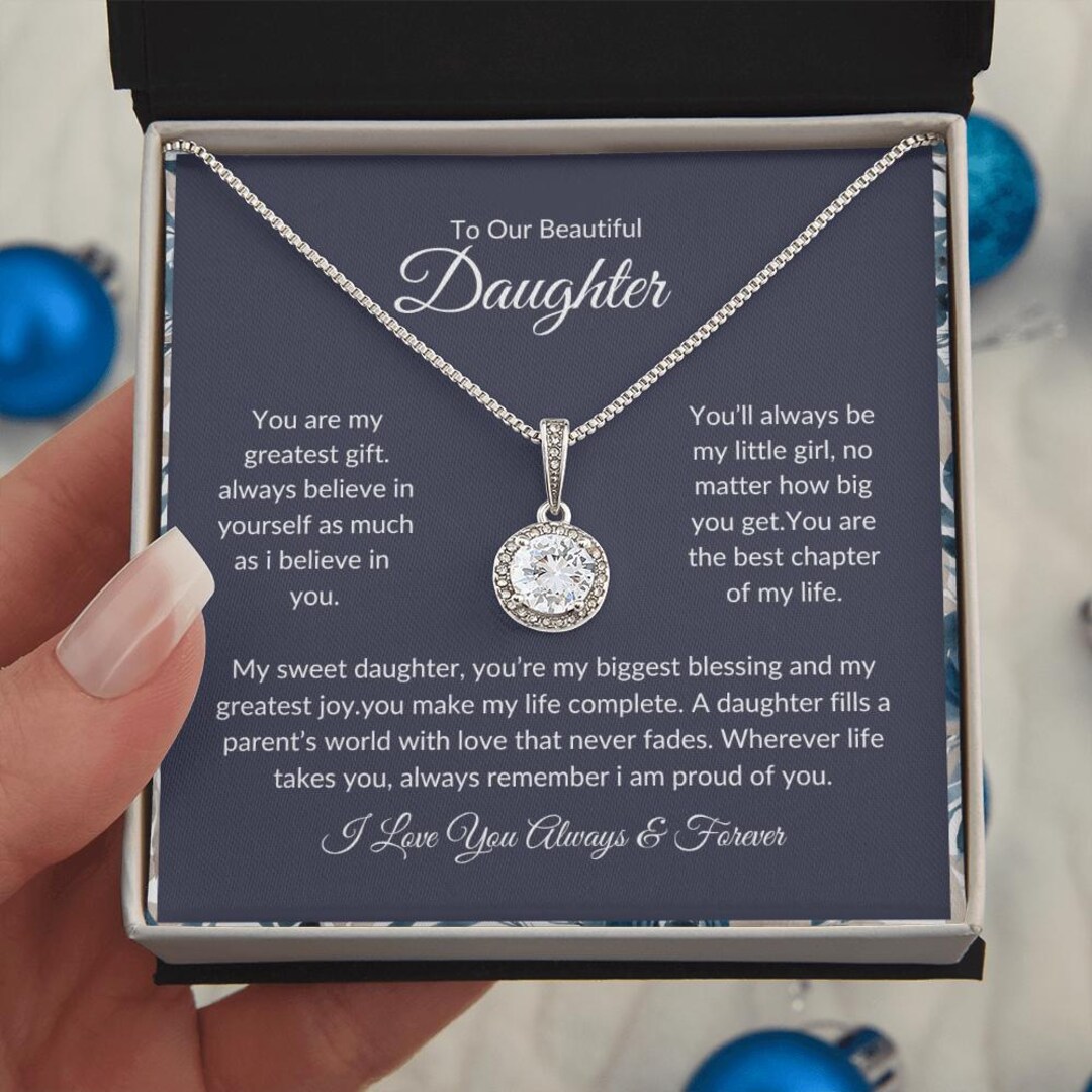 Daughter Circle Necklace – Simple & Elegant With Inspiring Message Card ...