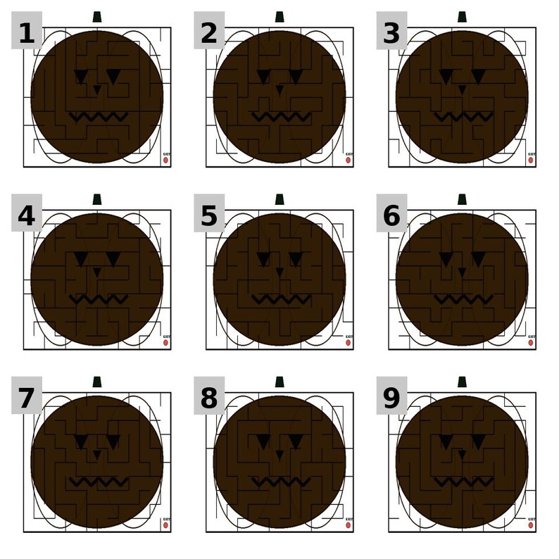 10 Halloween Pumpkin Mazes – Fun Printable Activity - Etsy