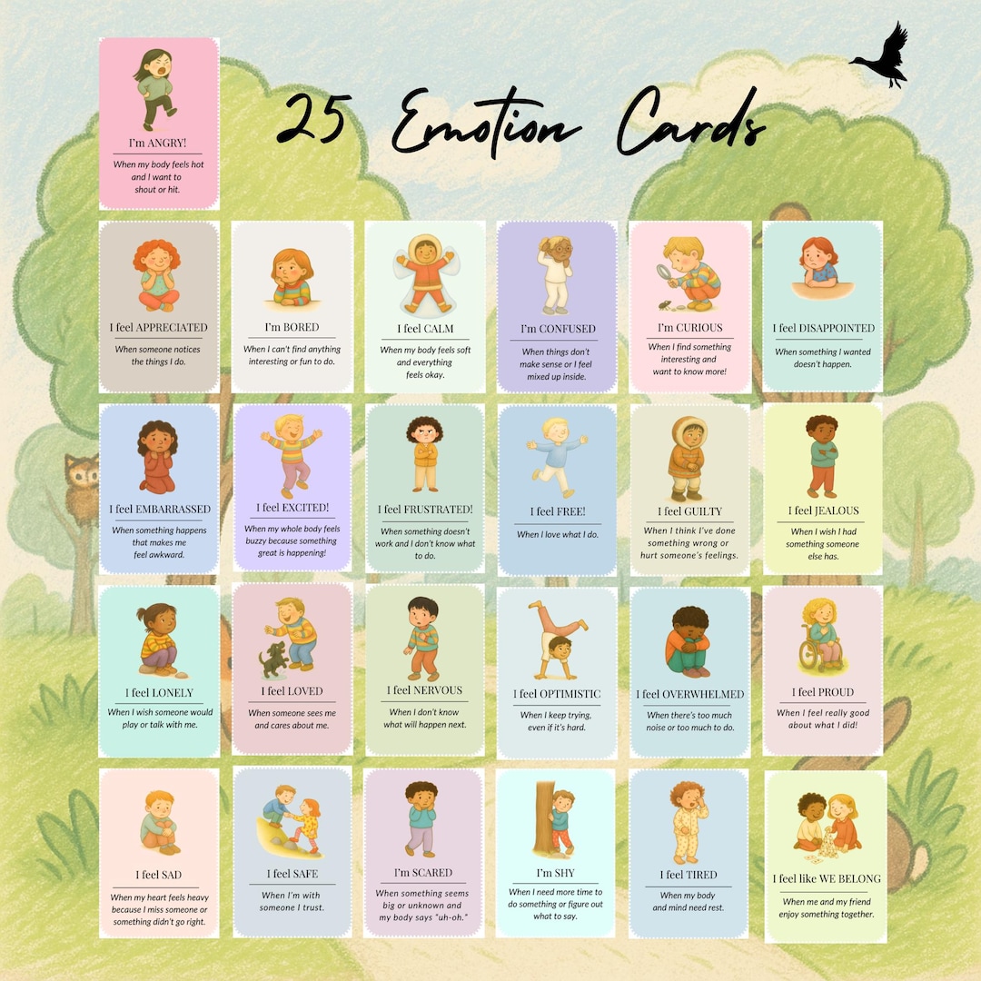 Printable Emotion Cards & Parent Scripts | Kids Emotional Learning ...