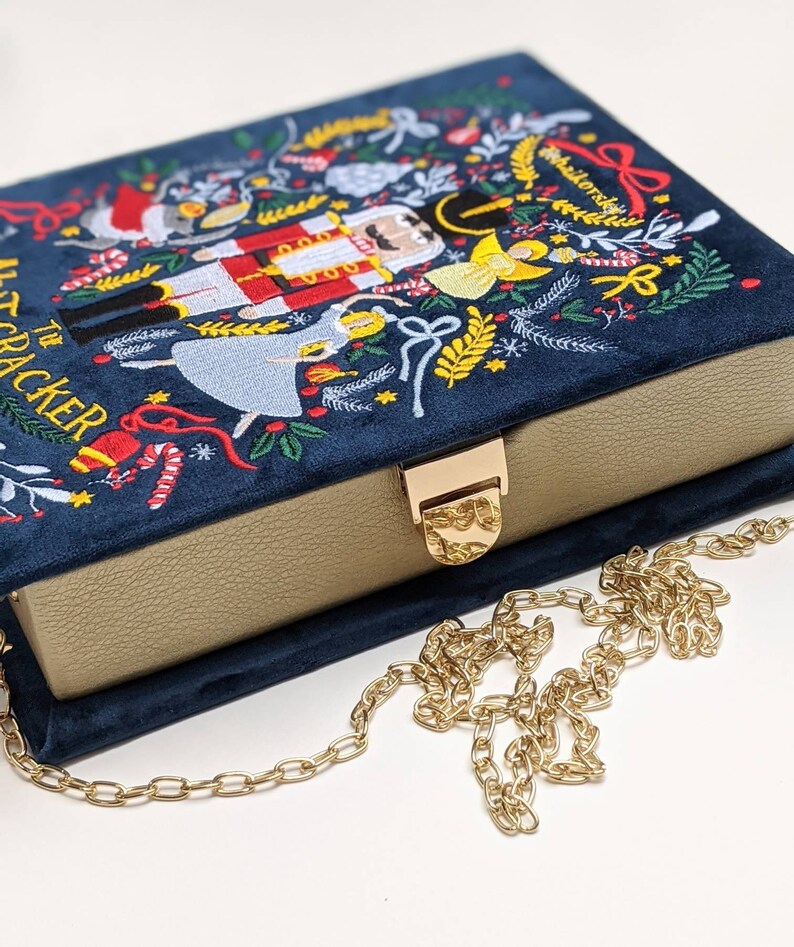 Embroidered Book Bag Clutch Purse Nutcracker - Etsy