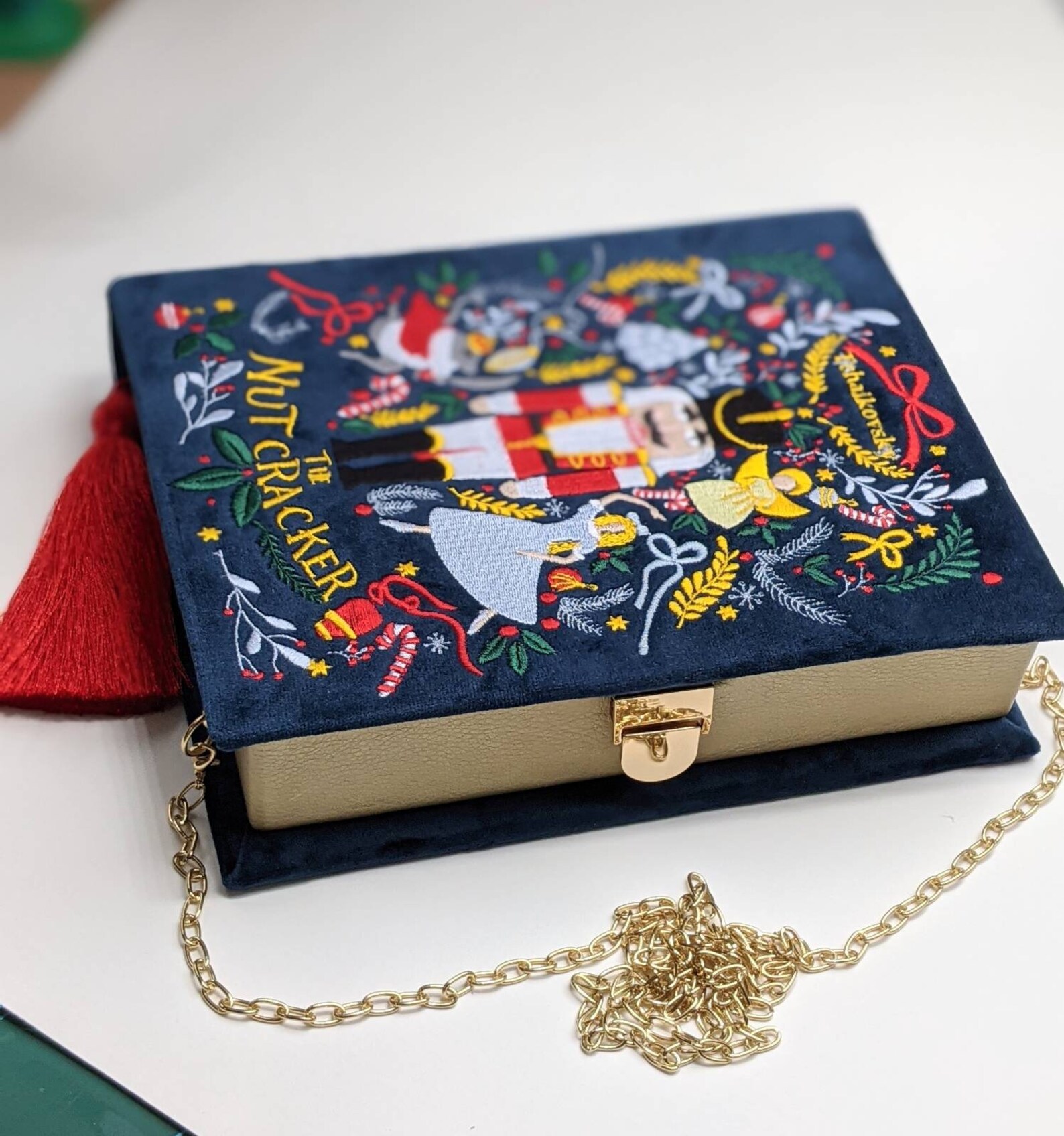 Embroidered Book Bag Clutch Purse Nutcracker - Etsy