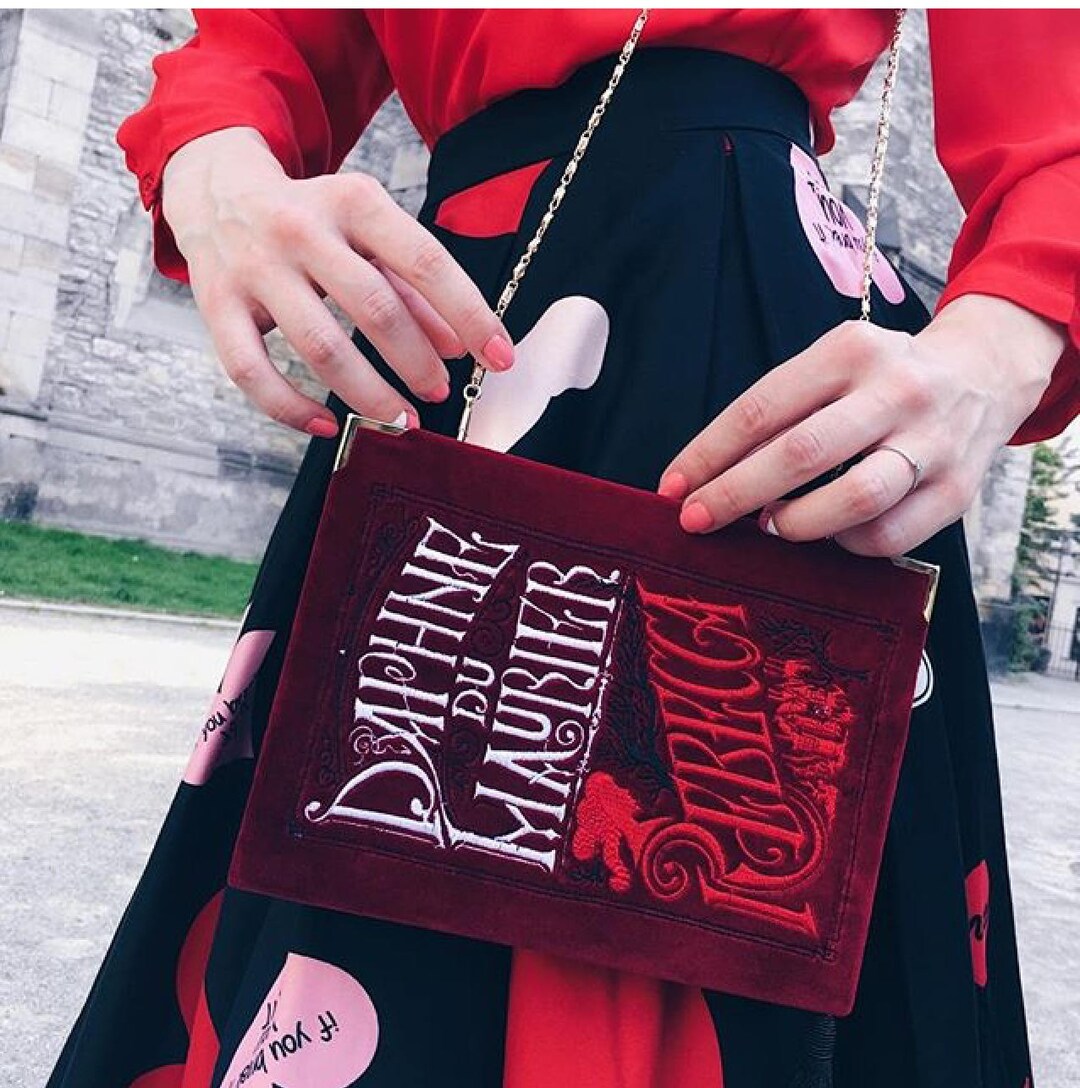Embroidered Book Bag Clutch Purse Rebecca - Etsy