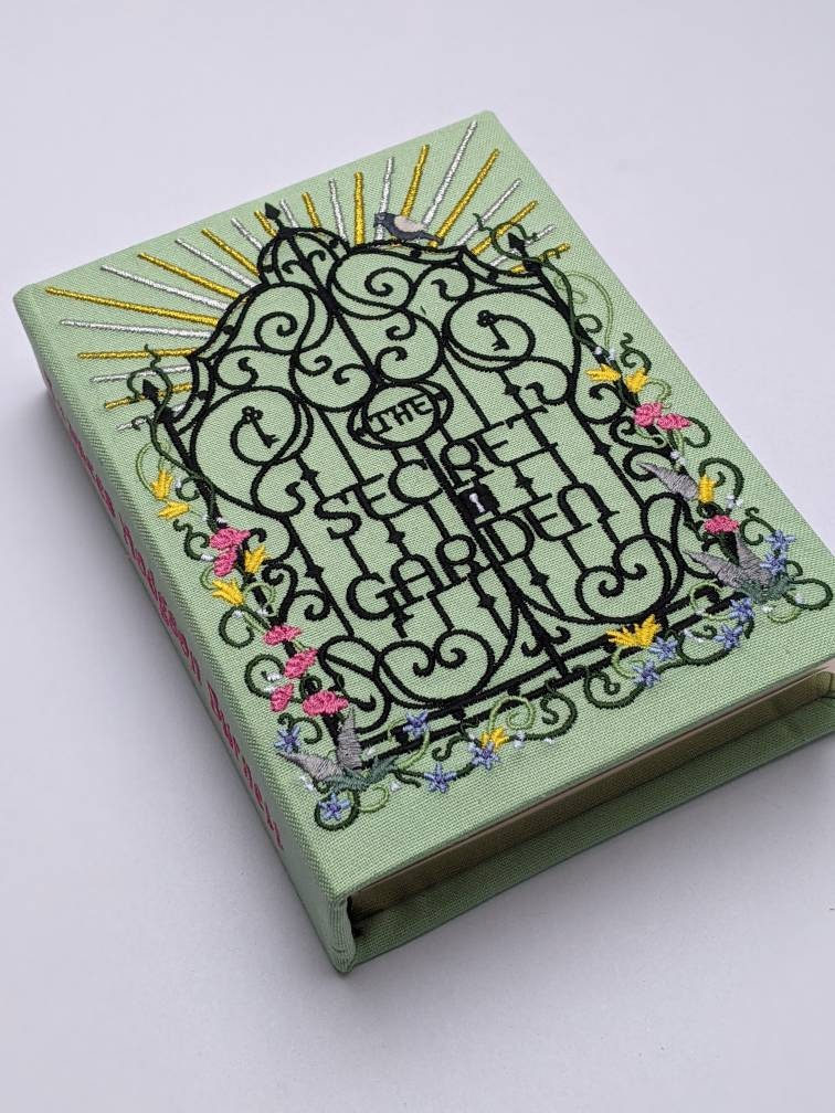 Embroidered Book Bag Clutch Purse The Secret Garden | Etsy