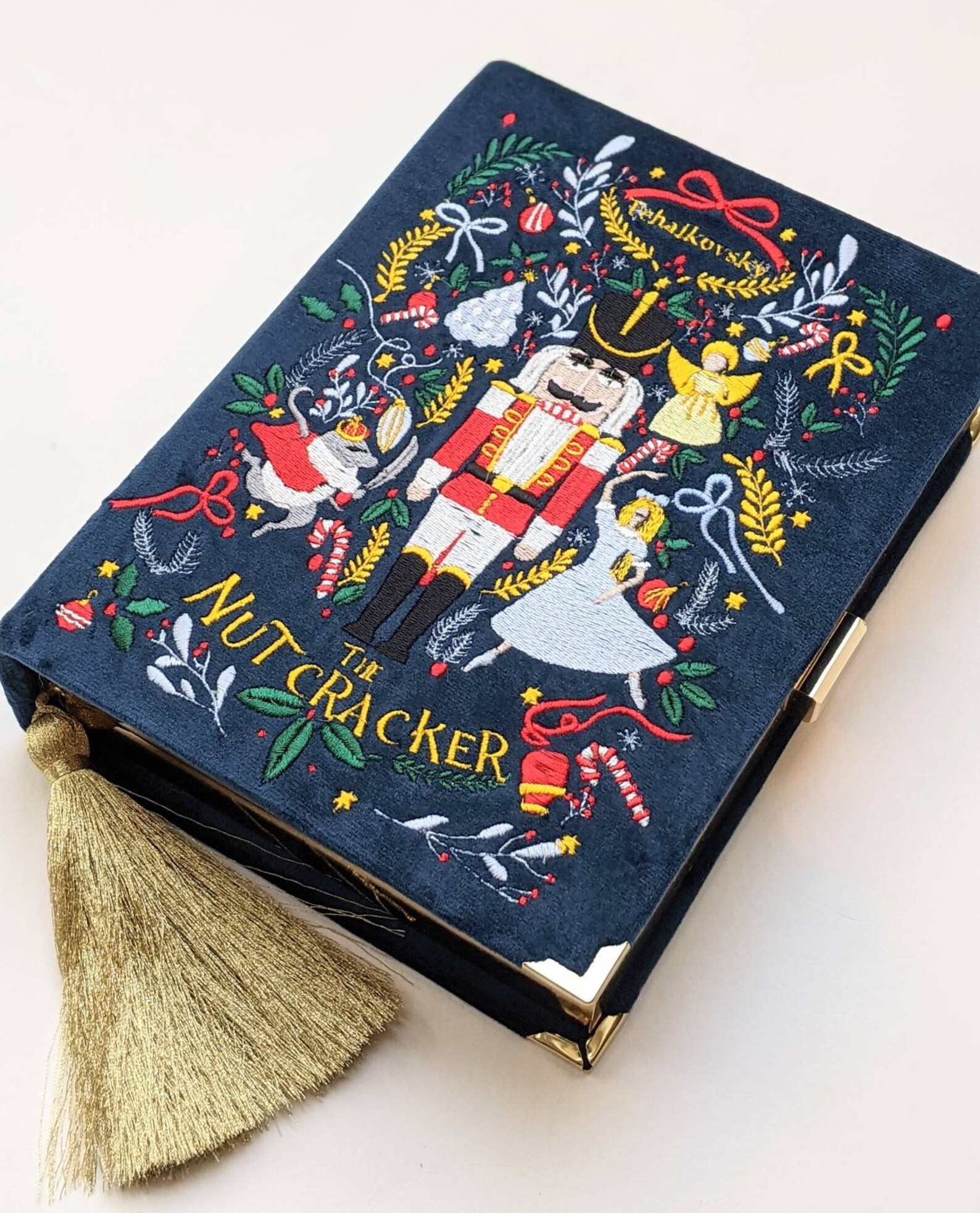 Embroidered Book Bag Clutch Purse Nutcracker - Etsy