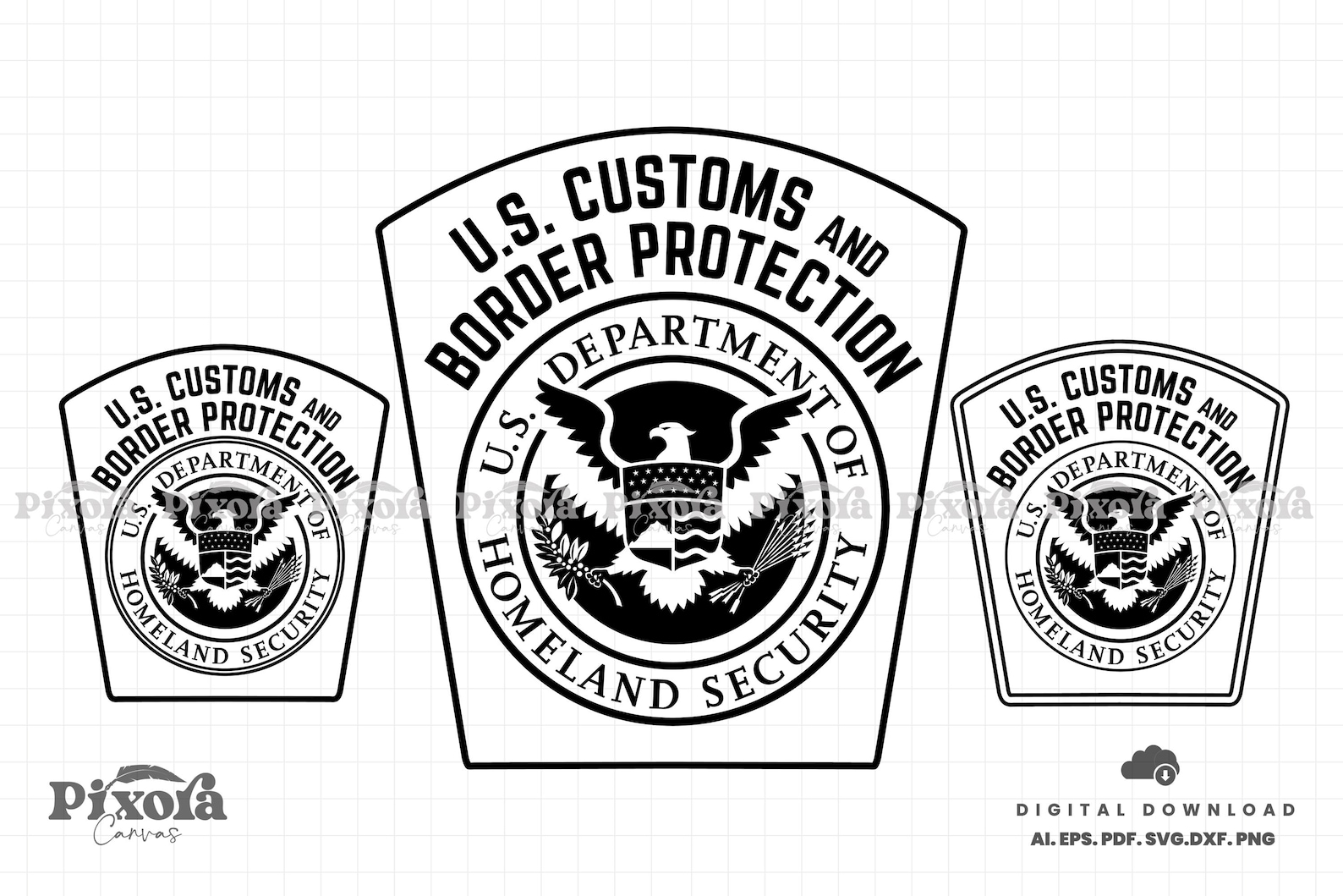 US Customs and Border Protection Usa Seal Svg Bundle, Cbp Insignia Svg ...