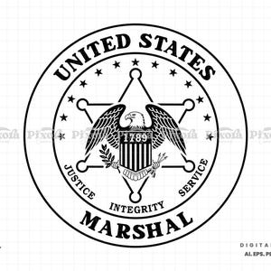 United States Marshal SVG Bundle, Badge of a Deputy U.S. Marshal Svg ...