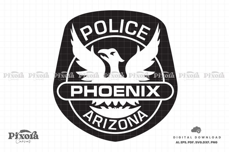 Phoenix Arizona Police Badge Logo SVG, Phoenix AZ Police Vector ...