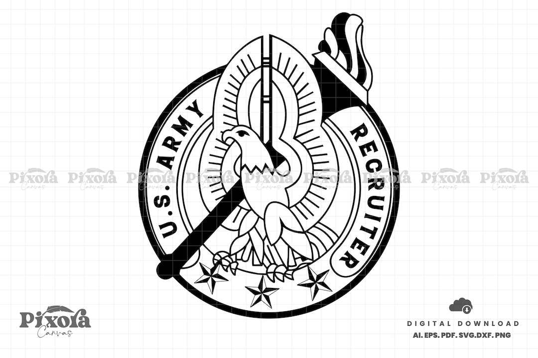 United State Army Recruiter Seal Logo Svg, Usa Army Recruiter Emblem ...