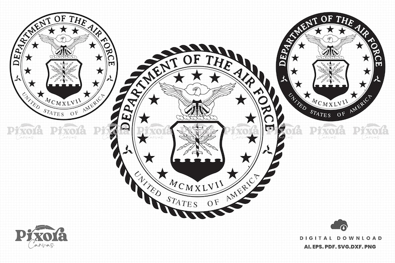 Department of the Air Force Seal SVG Bundle, US AF Logo Svg, Air Force ...