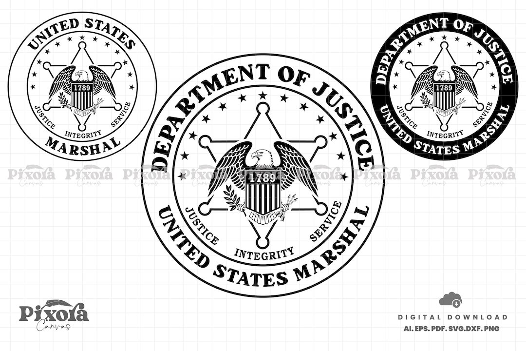 United States Marshal SVG Bundle, Badge of a Deputy U.S. Marshal Svg ...