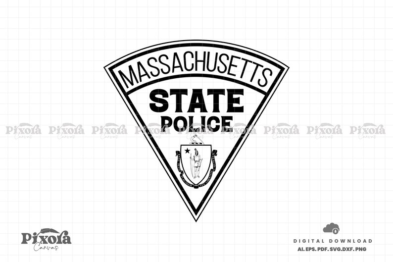 Patch of Massachusetts State Police SVG Bundle, MSP Emblem Svg ...