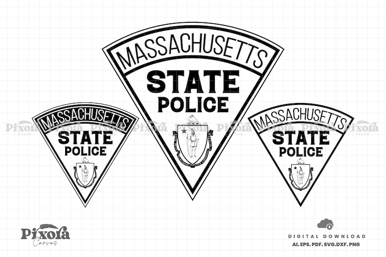Patch of Massachusetts State Police SVG Bundle, MSP Emblem Svg ...