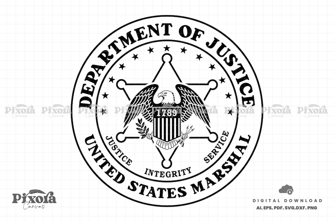 United States Marshal SVG Bundle, Badge of a Deputy U.S. Marshal Svg ...