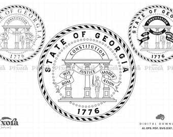 Great Seal of the State of Georgia SVG Bundle, Seal of Georgia Svg ...