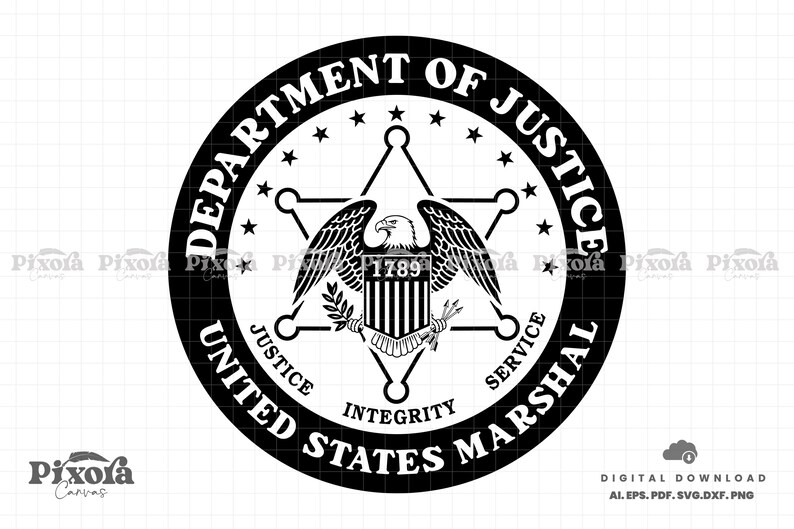United States Marshal SVG Bundle, Badge of a Deputy U.S. Marshal Svg ...
