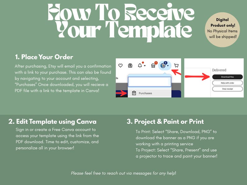 Christmas Banner Template: Hand-painted Holiday Banner Bundle for Canva ...