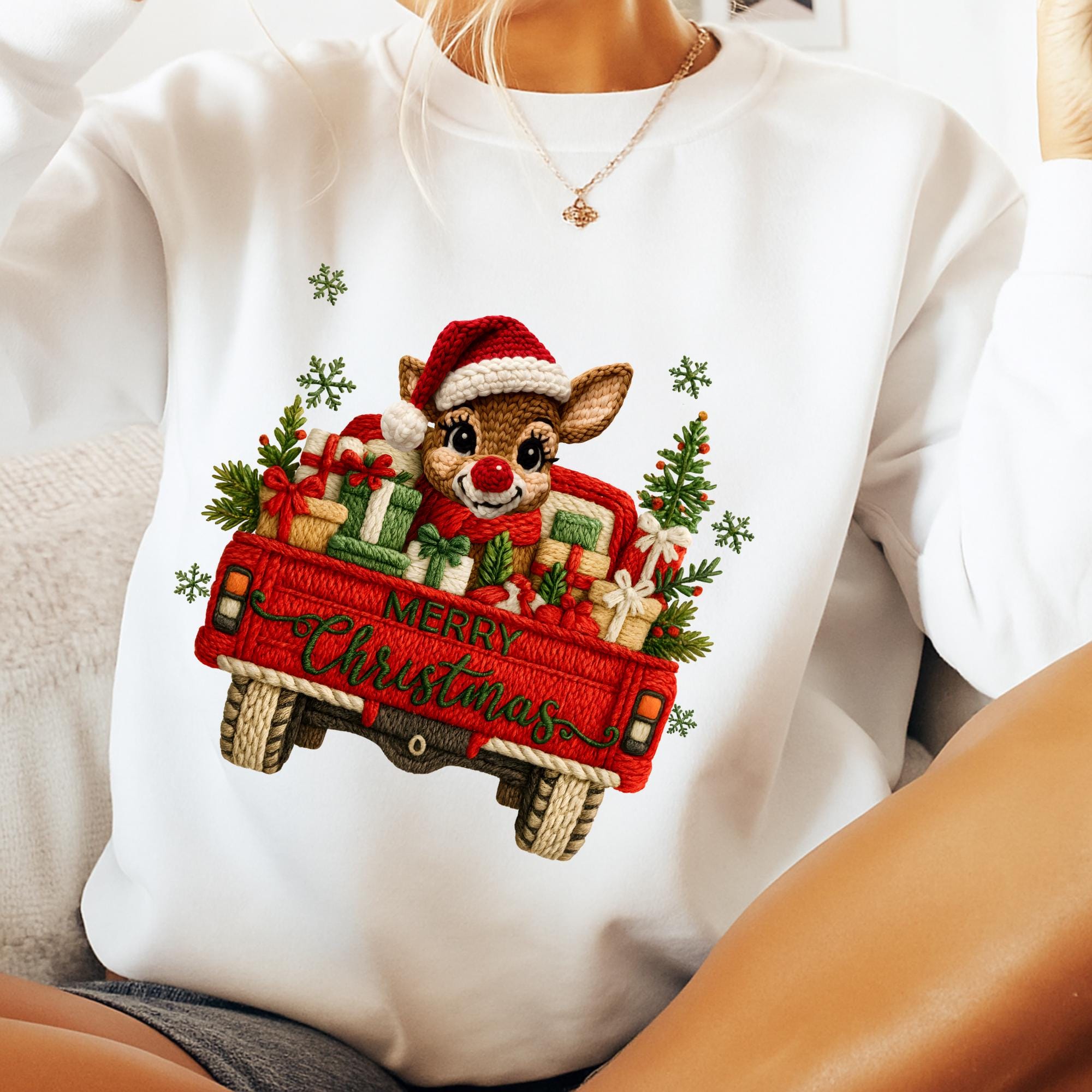 Merry Christmas Png, Reindeer Png, Faux Yarn Reindeer PNG, Latch Hook ...