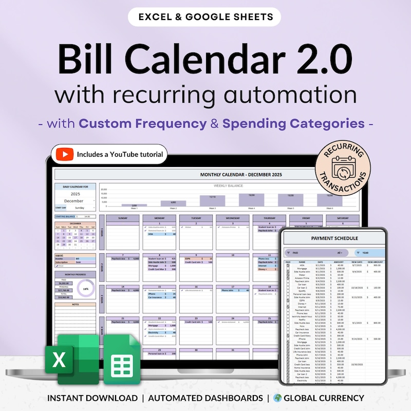 Calender and Finance - Etsy