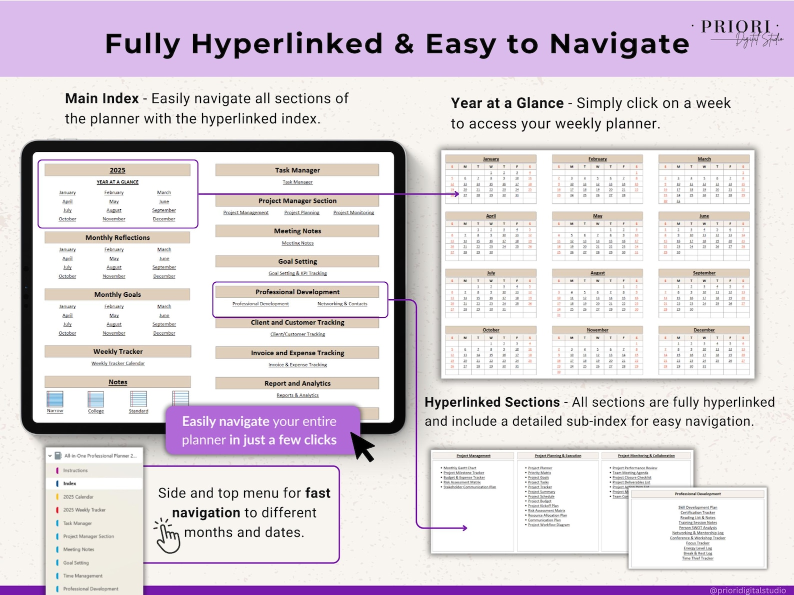 Onenote Planner 2026 2027 Professional One Note Template for Work ...