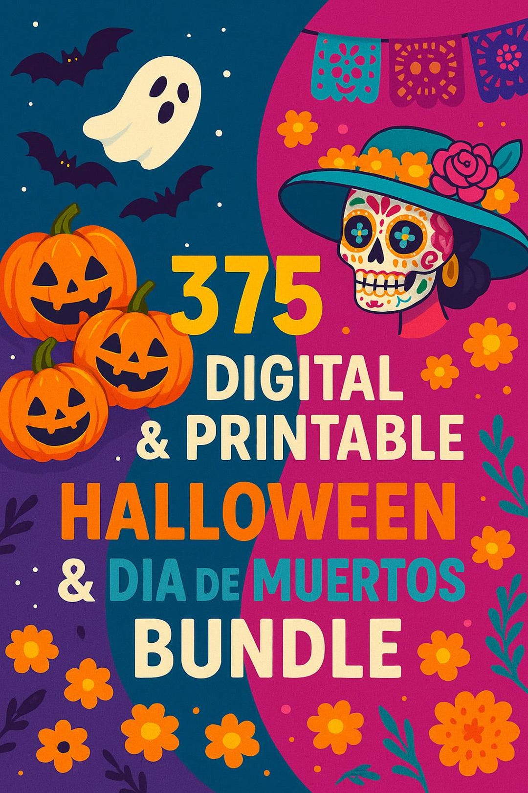 375 Printables Bundle: Halloween + Day of the Dead - Etsy