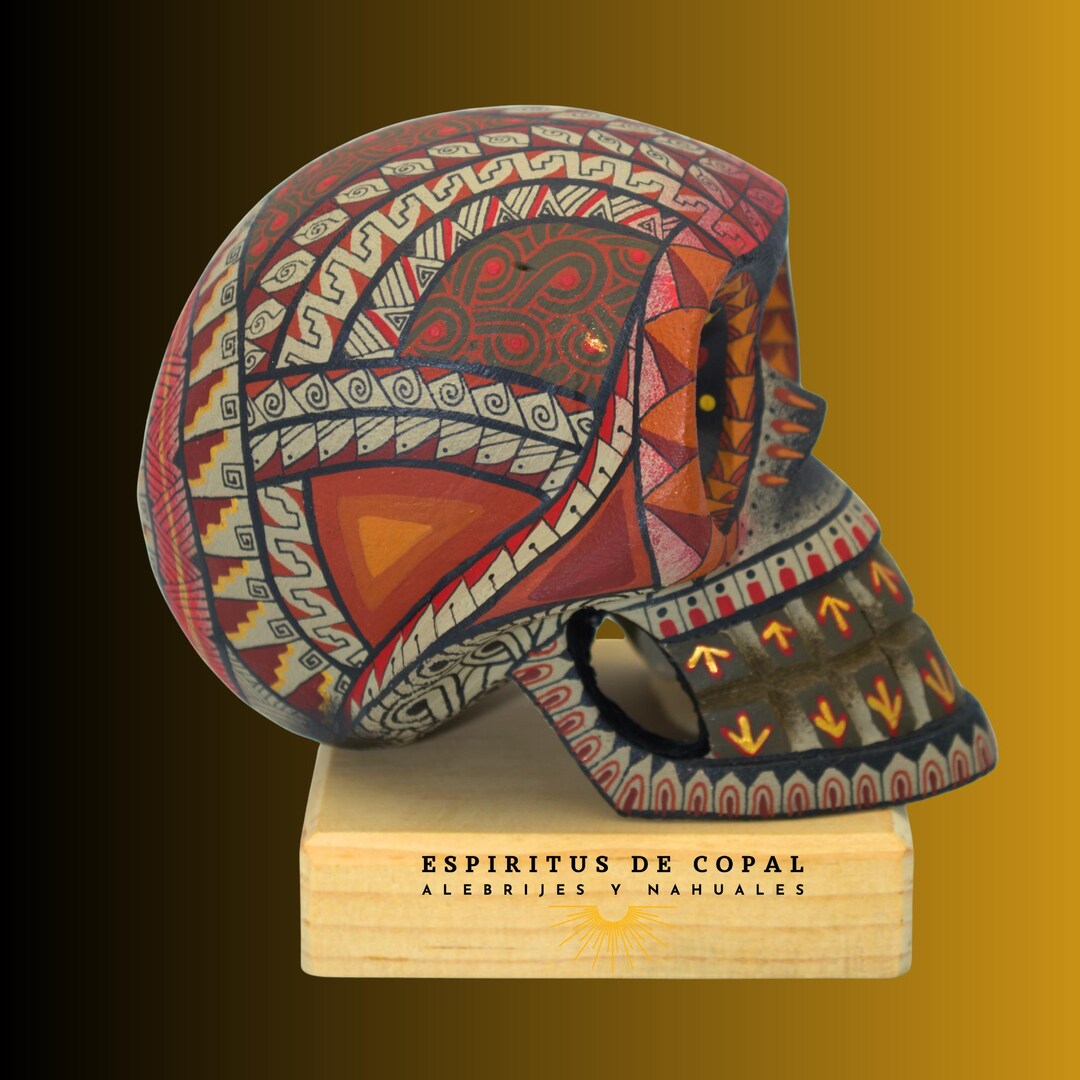 Day of the Dead Skull Alebrije With Zapotec Codices | Handmade Mexican ...