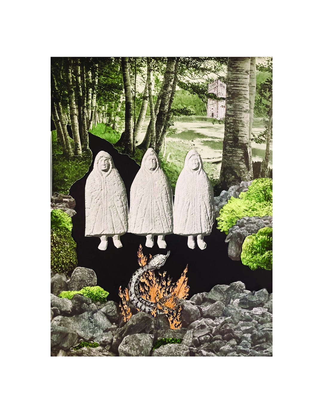 Strange Encounter: Art Print of Original Paper Collage - Etsy