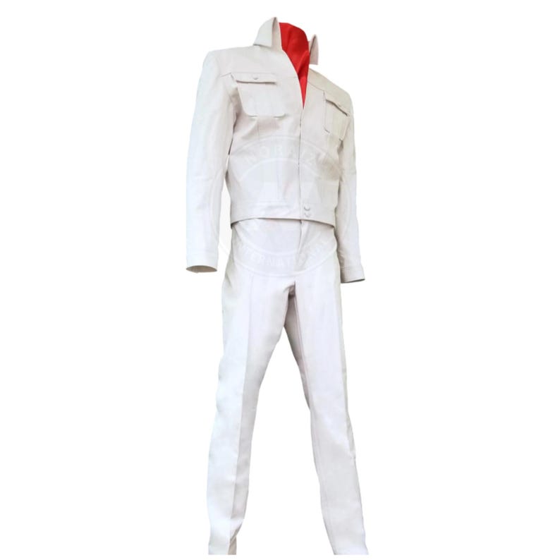 White Lambskin Leather Elvis Suit 1968 Comeback Special Tribute Costume ...