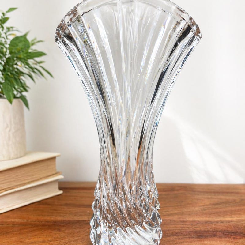 Tall Fluted Glass Vases - Etsy