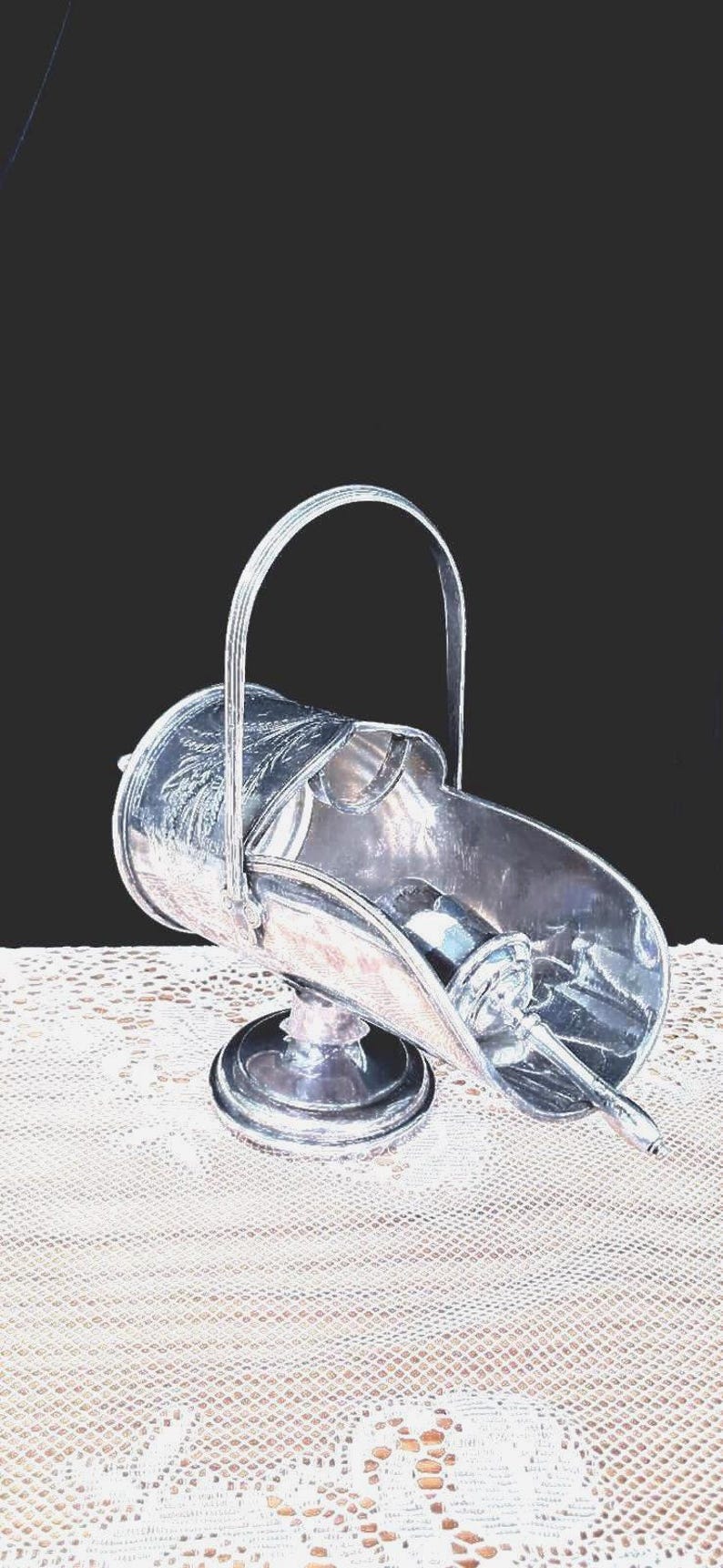 Antique Silverplate Sugar Scuttle With Scoop Victorian Tea Decor - Etsy