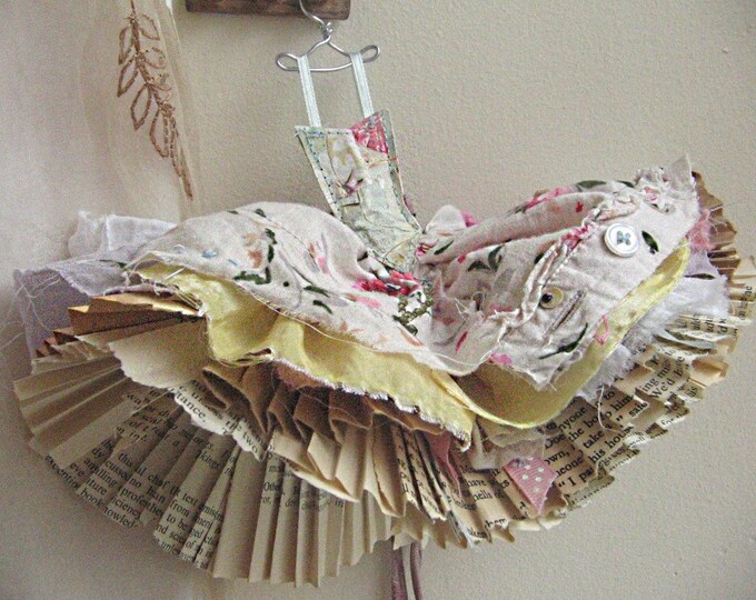 Assemblage Dress Made From Paper and Fabric - Etsy