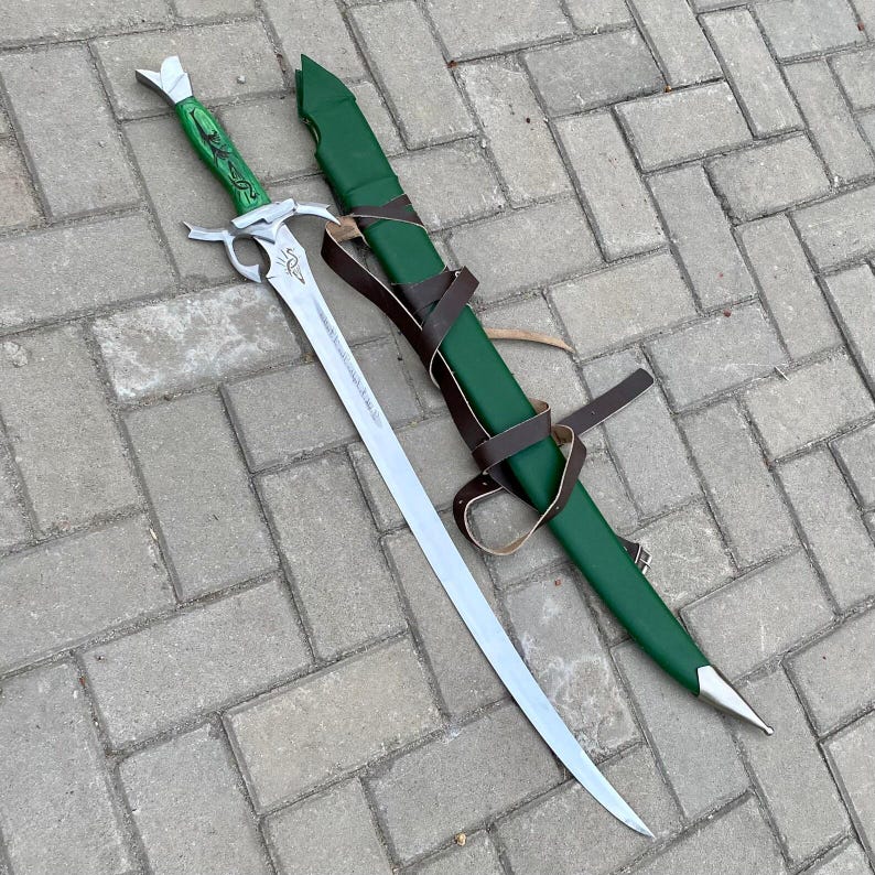 Handmade Wheel of Time Heron Mark Sword With Scabbard | Full Tang Steel ...