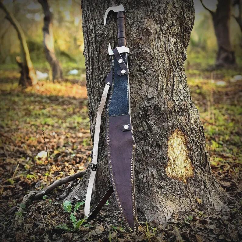 Leonidas Spartan Sword: Full Tang Hunting Ancient Greek Sword, With ...