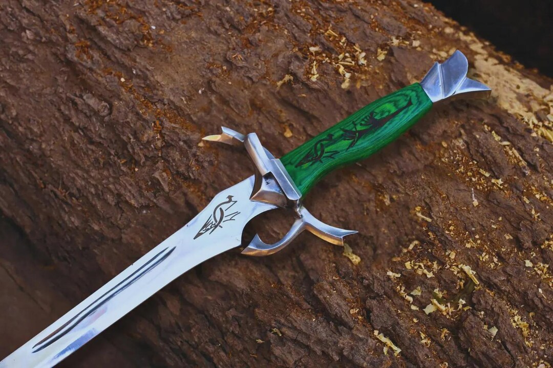 Handmade Wheel of Time Heron Mark Sword With Scabbard | Full Tang Steel ...