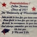 Custom Embroidered Graduation Quilt Label With Stars and Graduation Hat ...